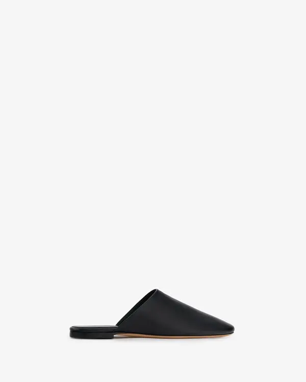 JUDE Floor Slide In Leather - Black