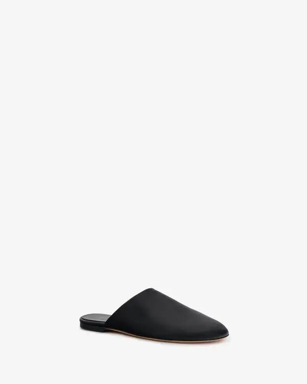 JUDE Floor Slide In Leather - Black