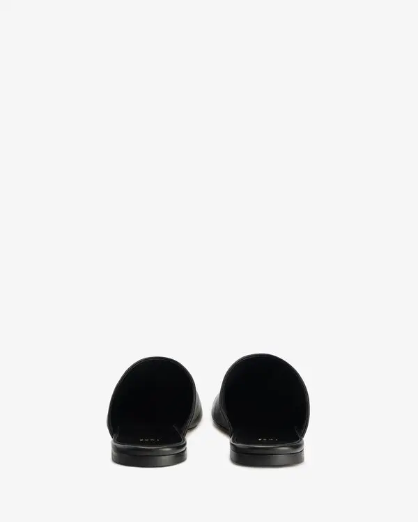 JUDE Floor Slide In Leather - Black