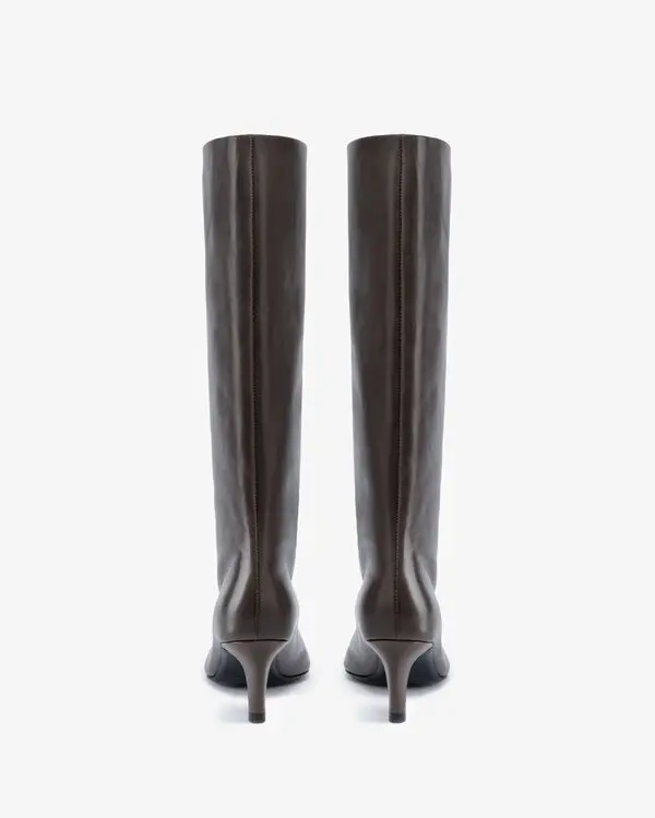 JUDE Cave Knee Boot In Mocha Leather