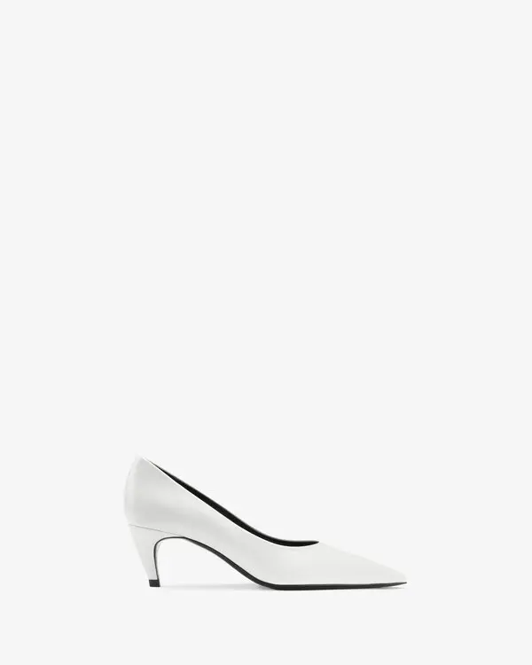 JUDE Blade Pump Creased Leather - White