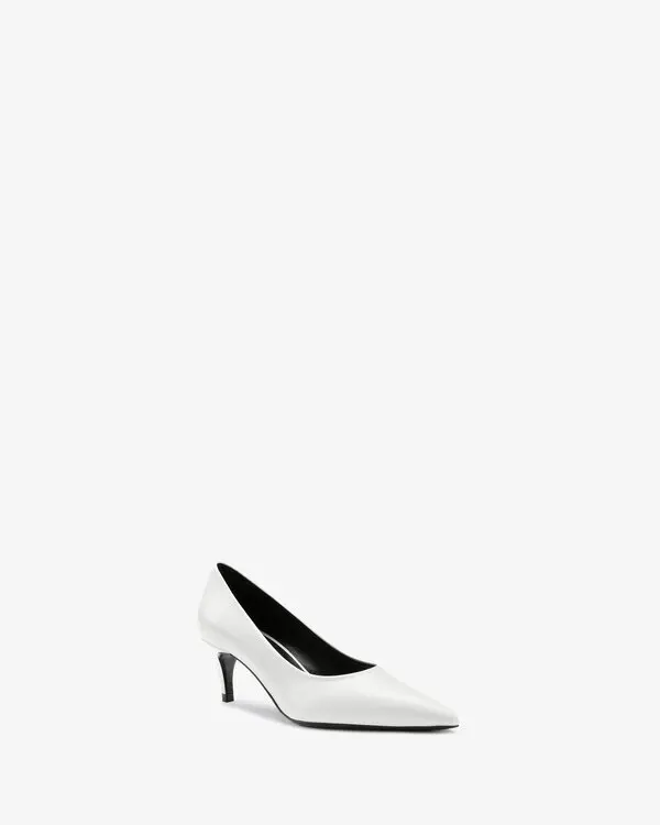 JUDE Blade Pump Creased Leather - White