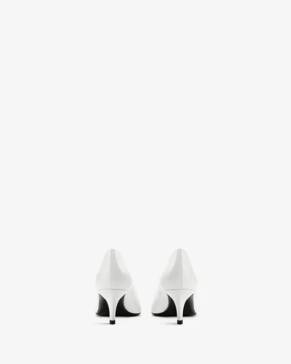 JUDE Blade Pump Creased Leather - White