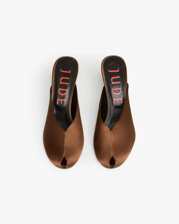 MY STORE Paw Mule In Silk Satin