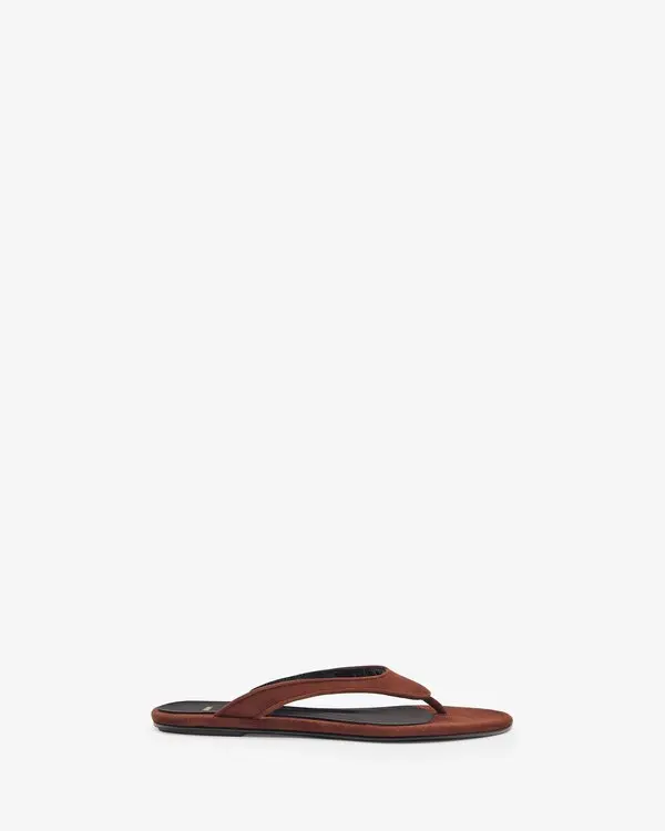 JUDE Rue Sandal In Suede Leather - Brown