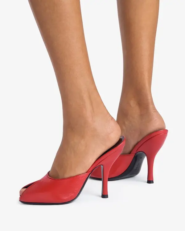 MY STORE Date Mule In Creased Leather