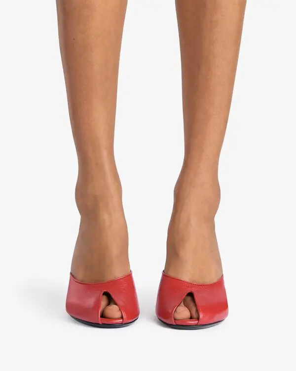 MY STORE Date Mule In Creased Leather