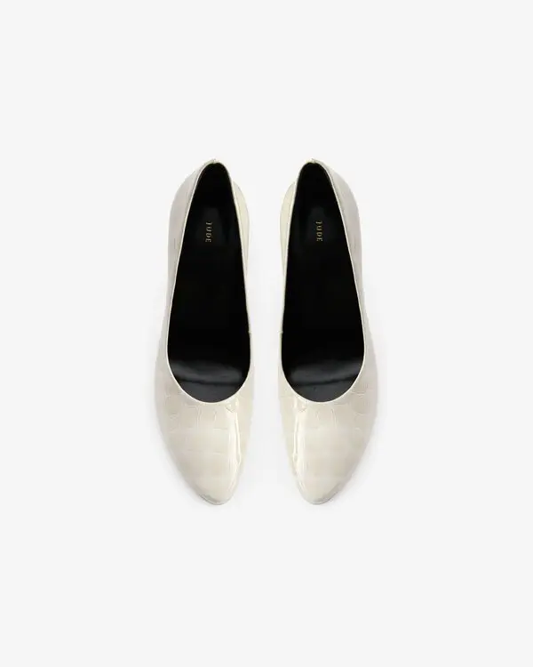 JUDE Jerry Pump Croc Embossed Patent Leather