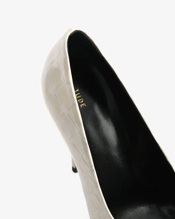 JUDE Jerry Pump Croc Embossed Patent Leather