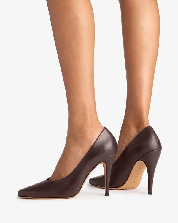 JUDE Jerry Pump Barolo Creased Leather - Bordeaux
