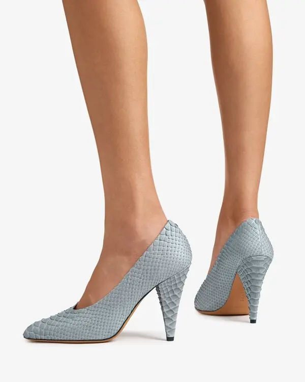 JUDE Inez Pump Python Leather - Grey