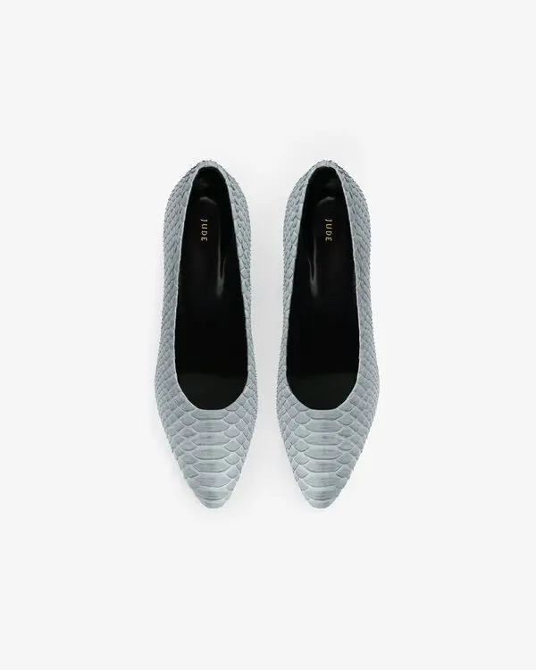 JUDE Inez Pump Python Leather - Grey
