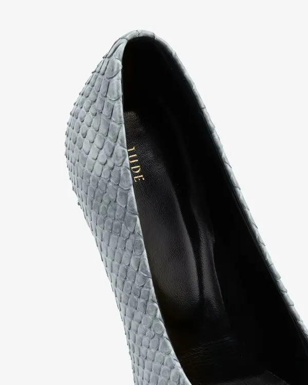 JUDE Inez Pump Python Leather - Grey
