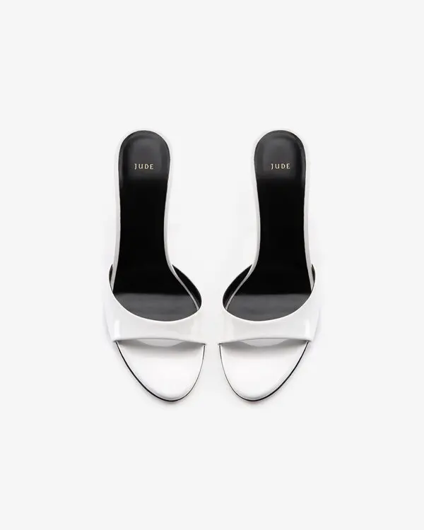 JUDE Hew Mule Patent Leather - White