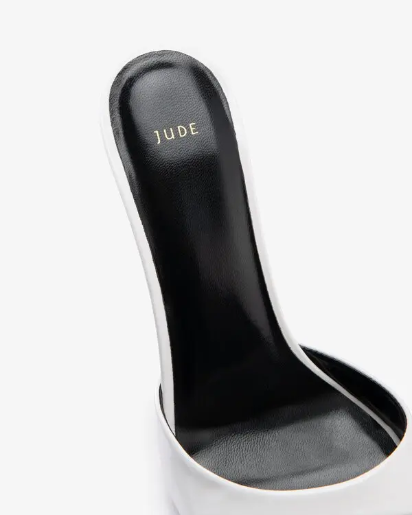 JUDE Hew Mule Patent Leather - White