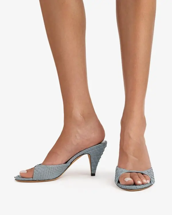 JUDE Haze Sandal Python Leather - Grey