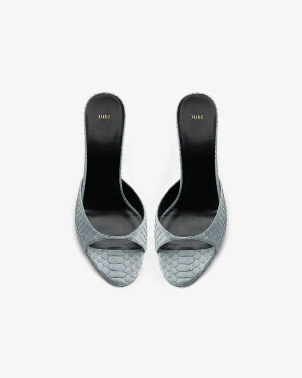 JUDE Haze Sandal Python Leather - Grey