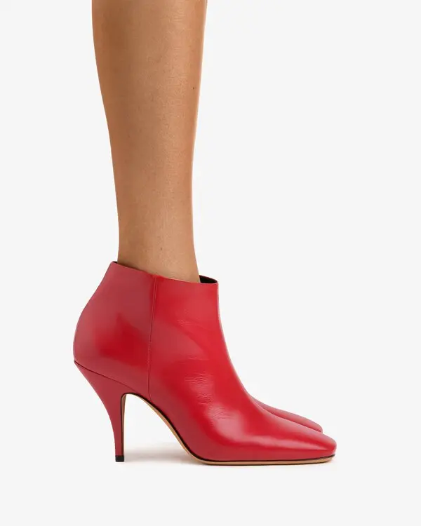 JUDE Credo Ankle Boot Creased Leather - Red