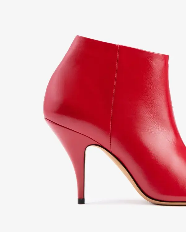 JUDE Credo Ankle Boot Creased Leather - Red