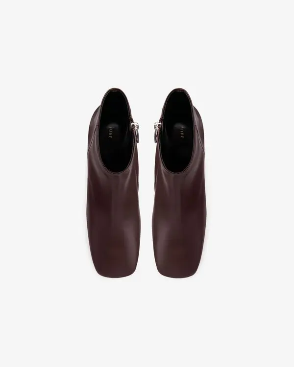 JUDE Credo Ankle Boot Barolo Creased Leather - Bordeaux