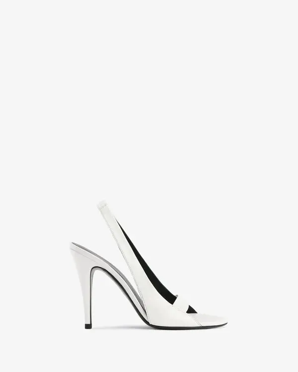 JUDE Ibis Slingback Creased Leather - White