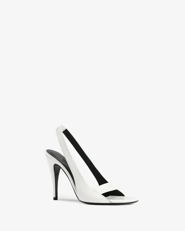 JUDE Ibis Slingback Creased Leather - White