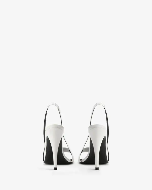 JUDE Ibis Slingback Creased Leather - White