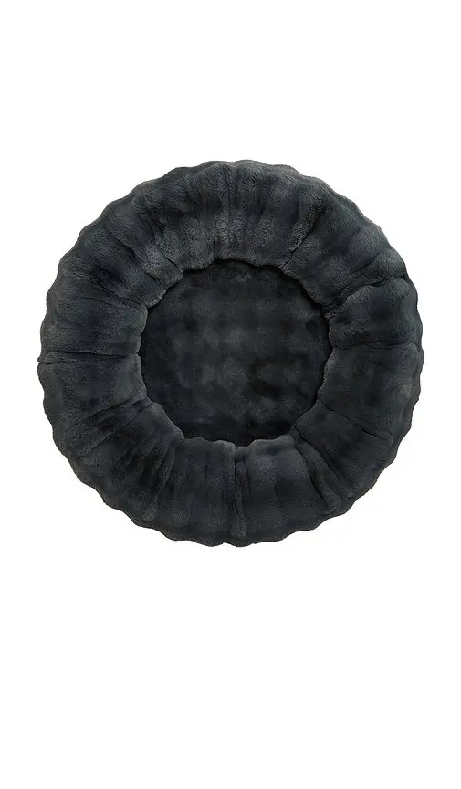 LOLA BLANKETS Small Bubble Round Pet Bed In Grey