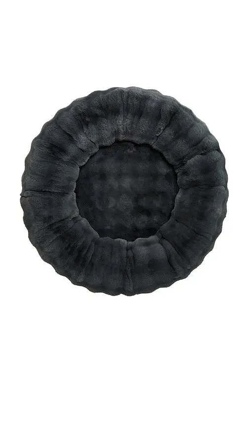 LOLA BLANKETS Medium Bubble Round Pet Bed In Grey