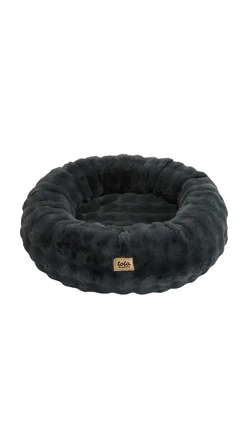 LOLA BLANKETS Large Bubble Round Pet Bed In Grey