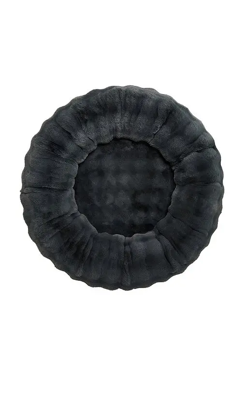 LOLA BLANKETS Large Bubble Round Pet Bed In Grey