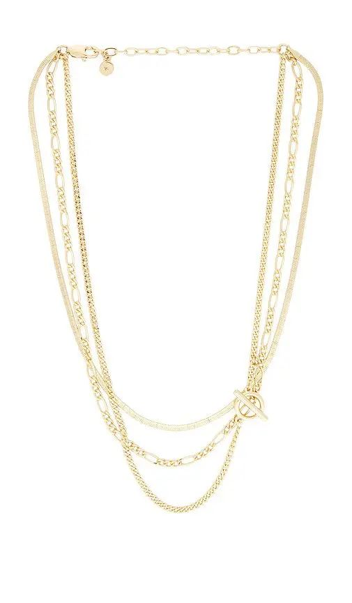 Ettika Gilded Layered Link Necklace In Metallic