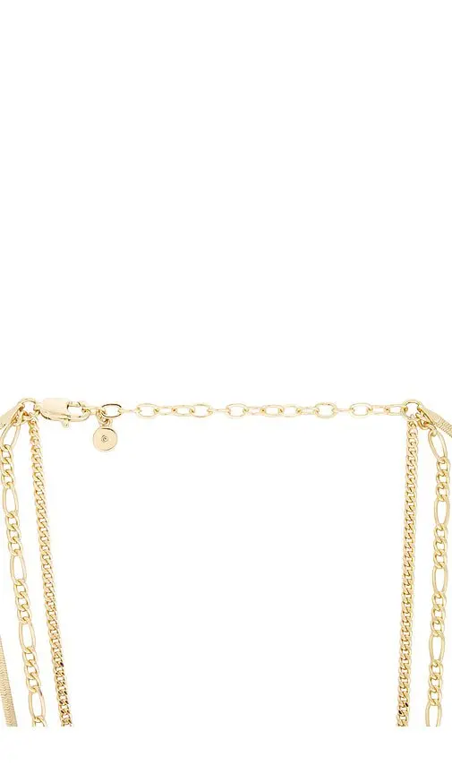 Ettika Gilded Layered Link Necklace In Metallic