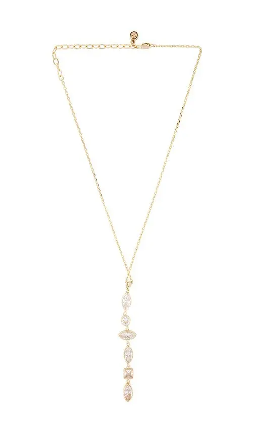 Ettika Bezel-set Multi-stone Necklace In Metallic