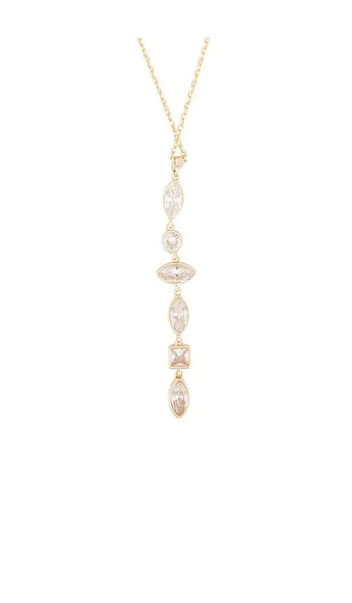 Ettika Bezel-set Multi-stone Necklace In Metallic