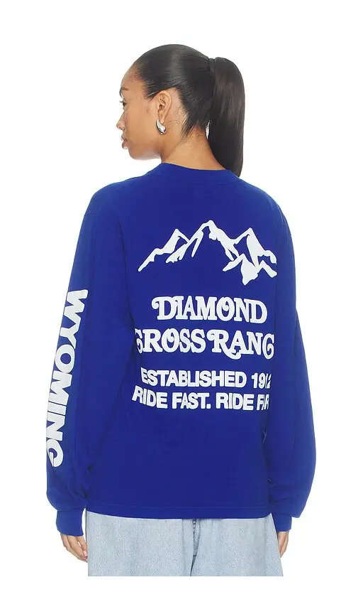 DIAMOND CROSS RANCH Trailblazer Long Sleeve Tee - Blue
