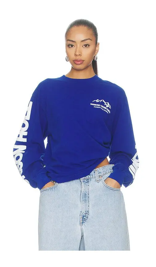 DIAMOND CROSS RANCH Trailblazer Long Sleeve Tee - Blue