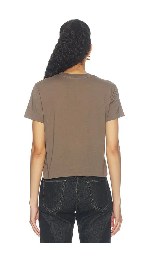 Eterne Cotton Short Sleeve Boxy Tee In Brown