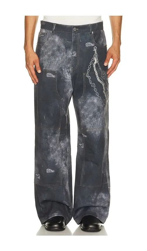 We11Done Trompe L'oeil Denim Carpenter Pants