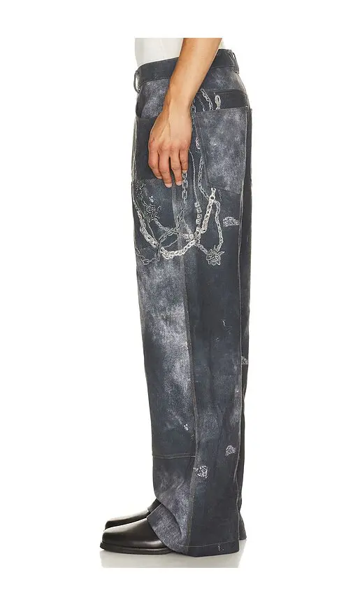 We11Done Trompe L'oeil Denim Carpenter Pants