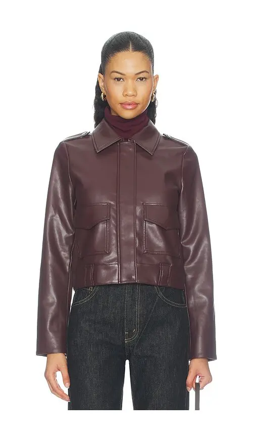 PISTOLA Bex Shrunken Jacket In Burgundy