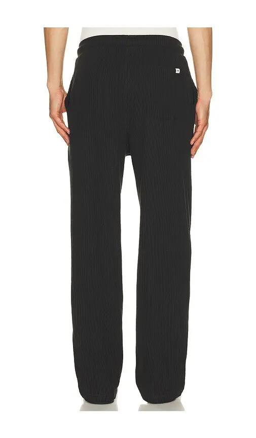 SKIMS Waffle Straight Leg Pant In Black