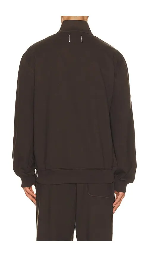 Reigning Champ Midweight Terry Standard Button Mockneck In Brown