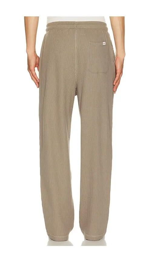 SKIMS Waffle Straight Leg Pant In Brown