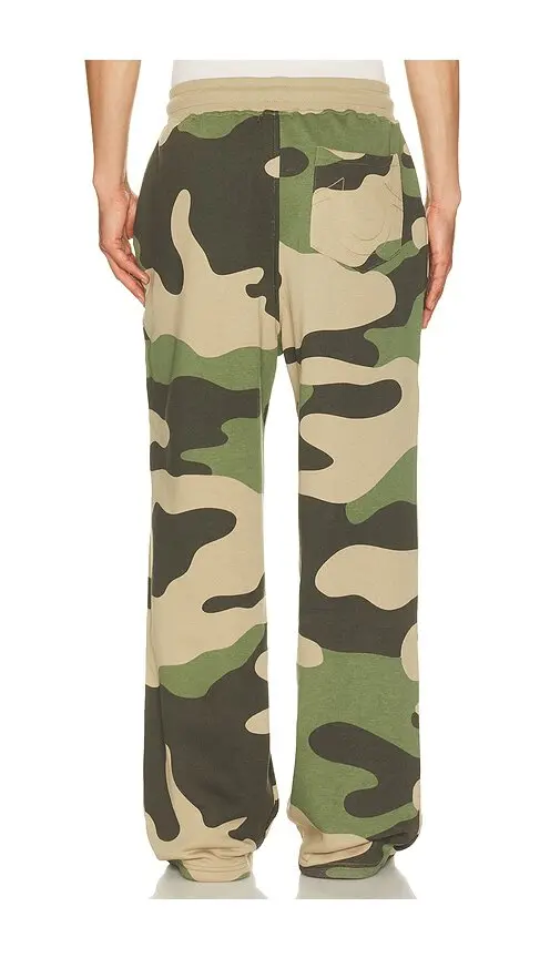 True Religion Logo Patch Baggy Sweats In Green
