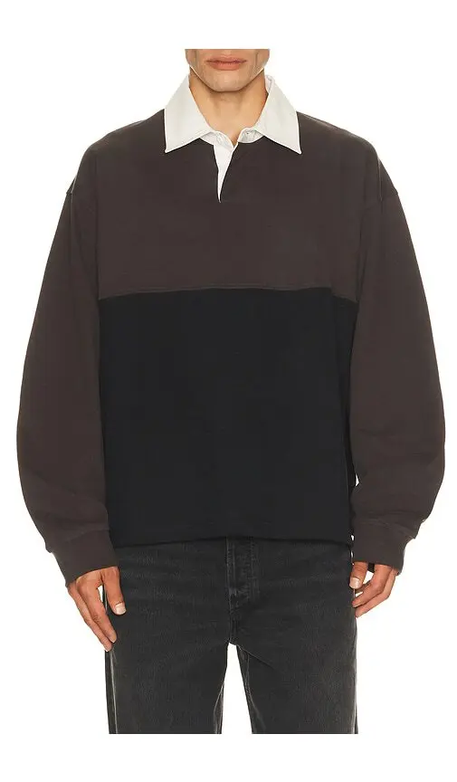AGOLDE Blocked Rugby Shirt In Multi