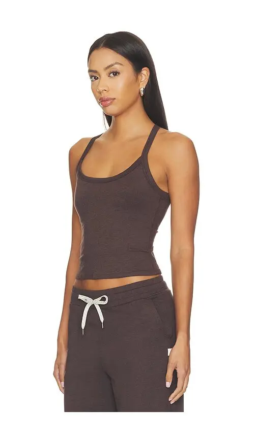 Vuori Halo Cross Back Tank Top In Grey