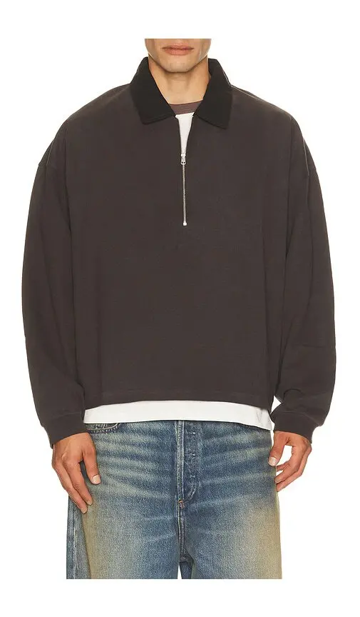 AGOLDE Darius Polo Sweater In Brown
