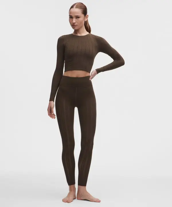 Lululemon Revealknit Pointelle Long-sleeve Shirt - Walnut Crunch
