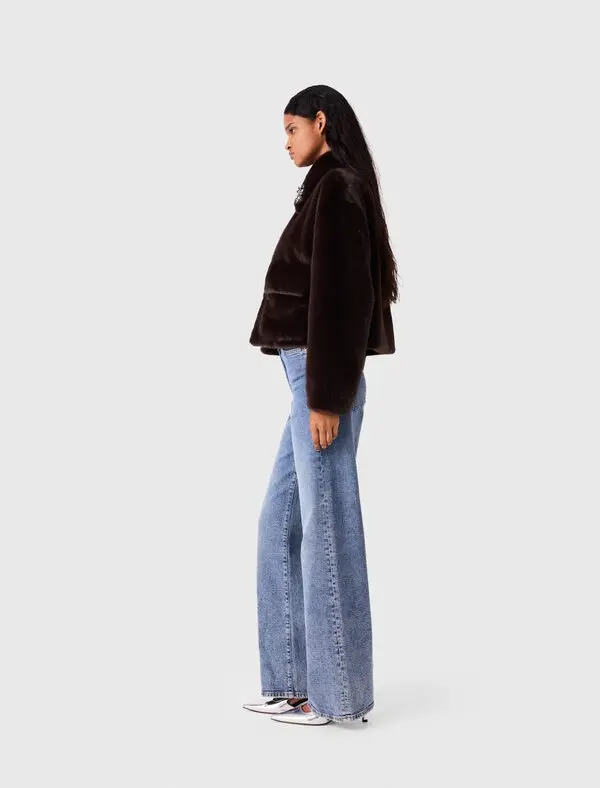 Maje Short Faux Fur Jacket